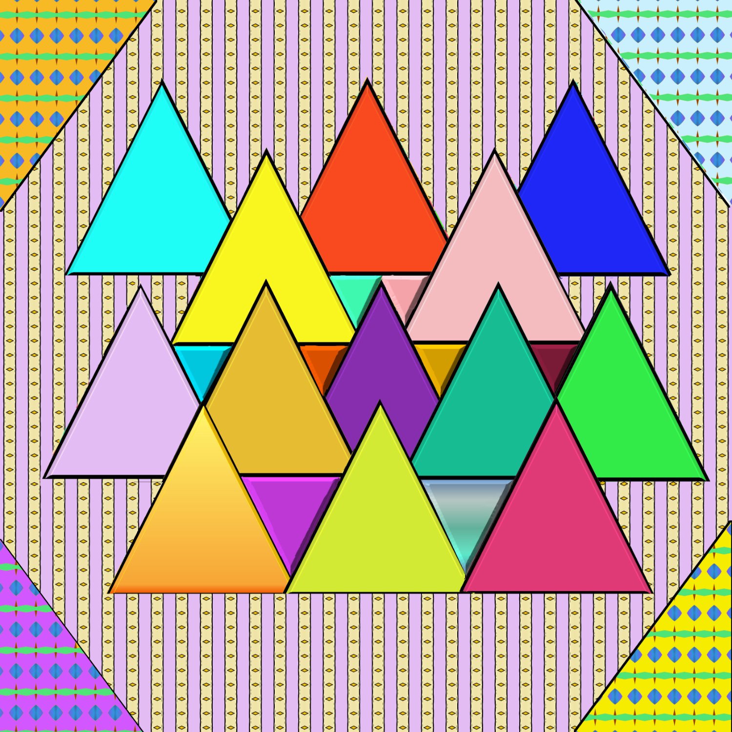 Solve GROUP OF TRIANGLES jigsaw puzzle online with 600 pieces