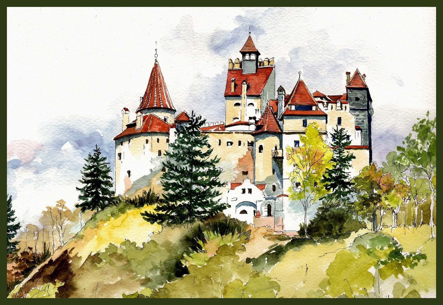 Solve Castle, resizable 12 to 588 pieces jigsaw puzzle online with 70 pieces