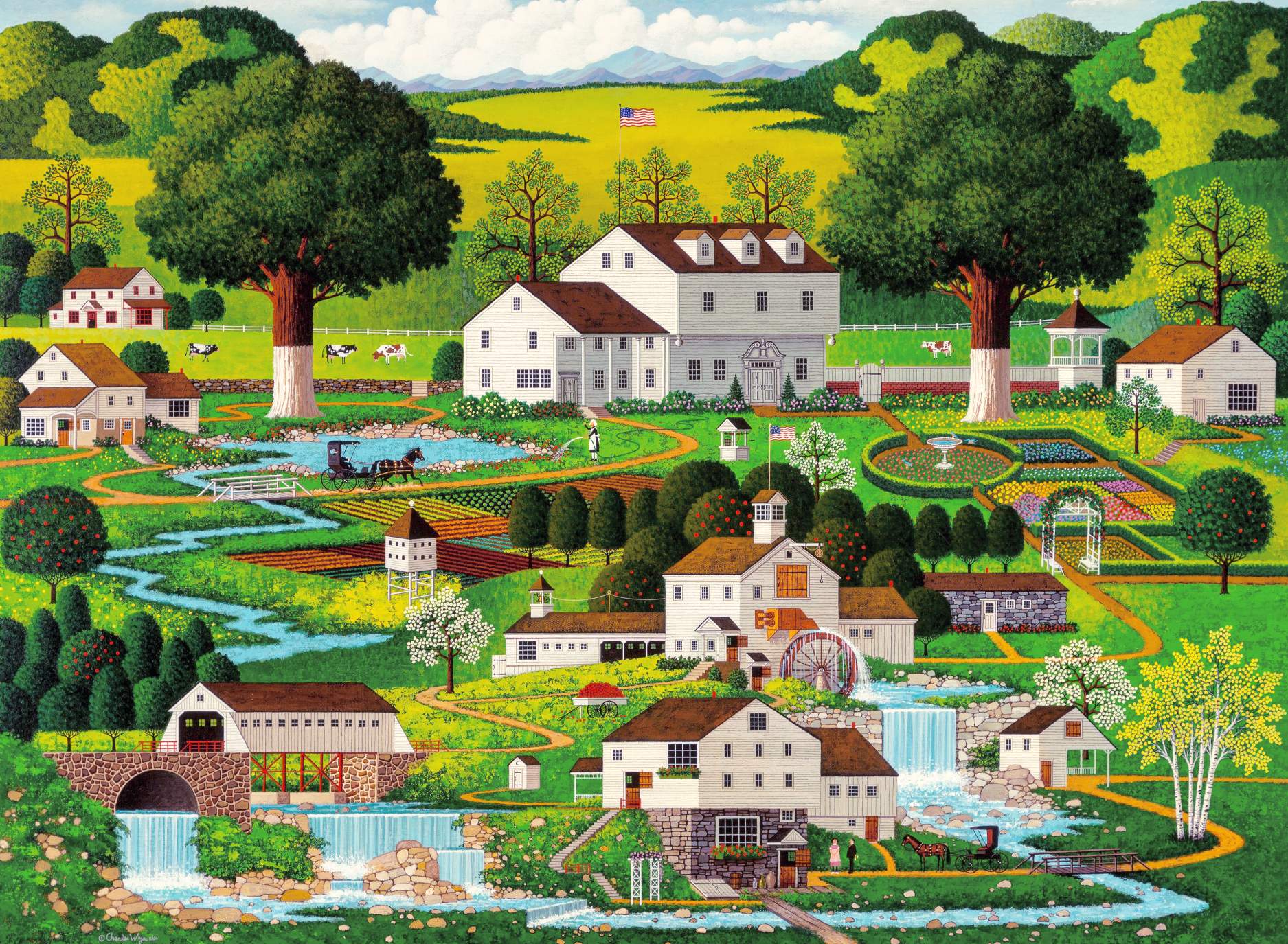 Solve Country Gardens jigsaw puzzle online with 165 pieces