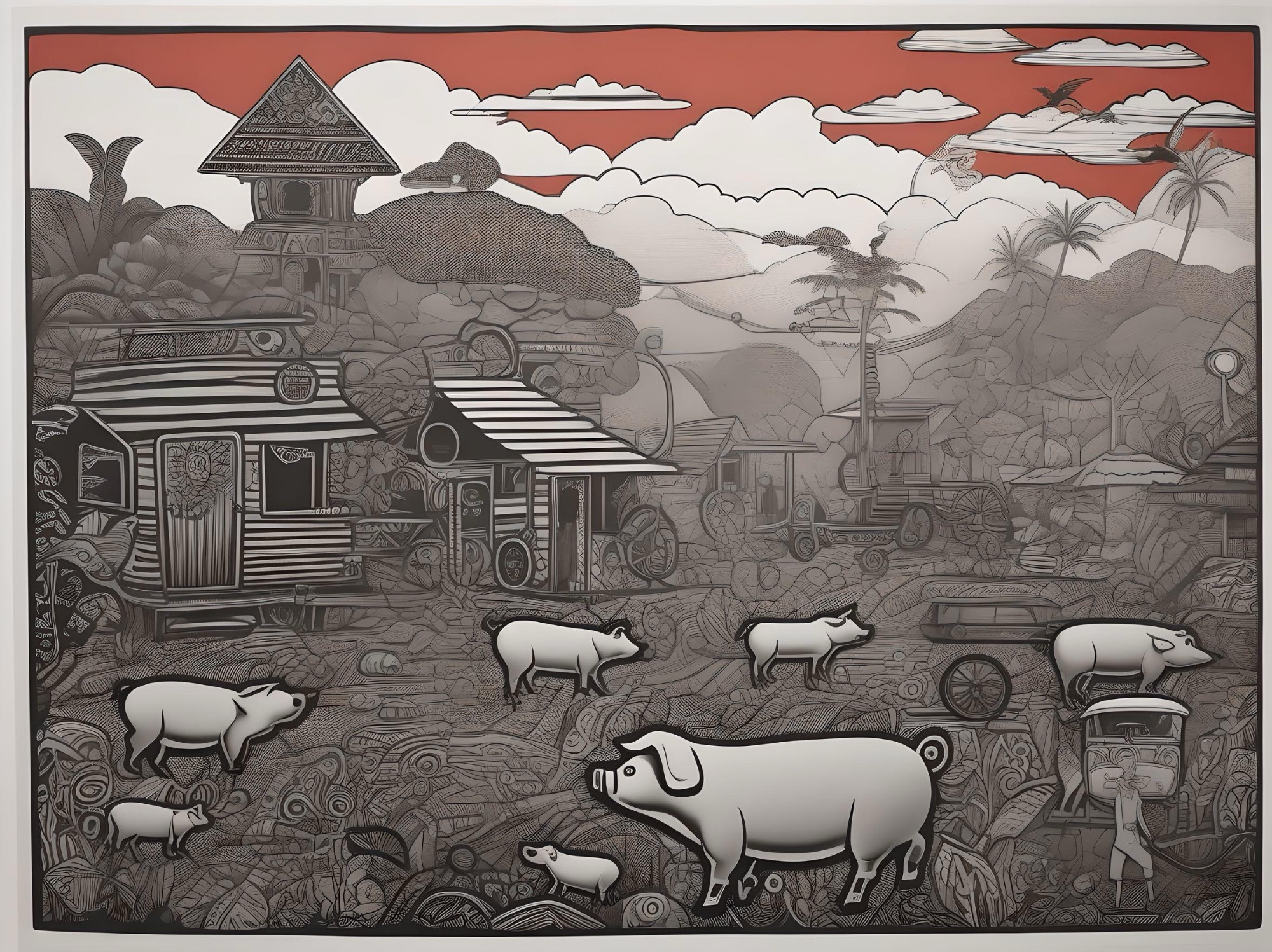 Solve Village Scenes jigsaw puzzle online with 88 pieces