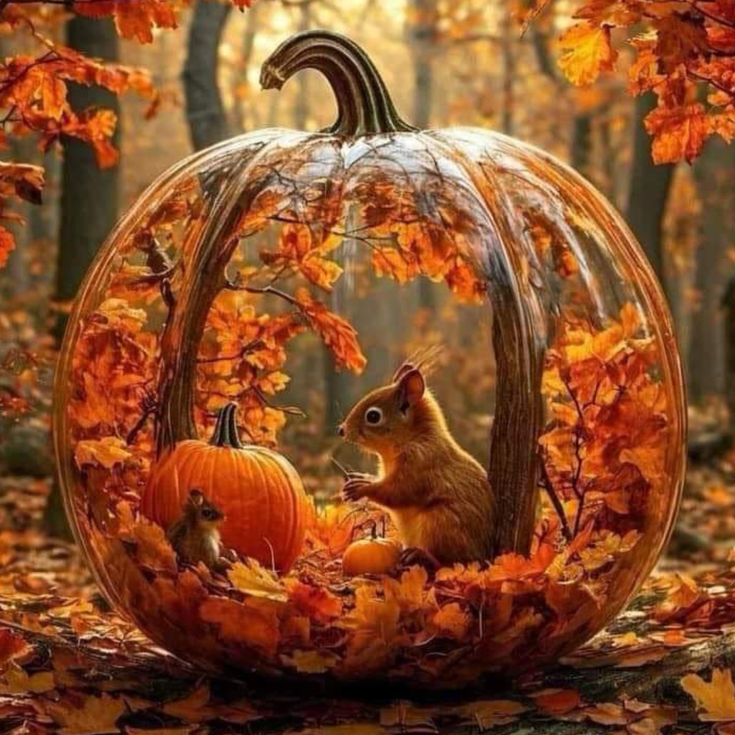 Solve A Look Inside A Pumpkin jigsaw puzzle online with 64 pieces