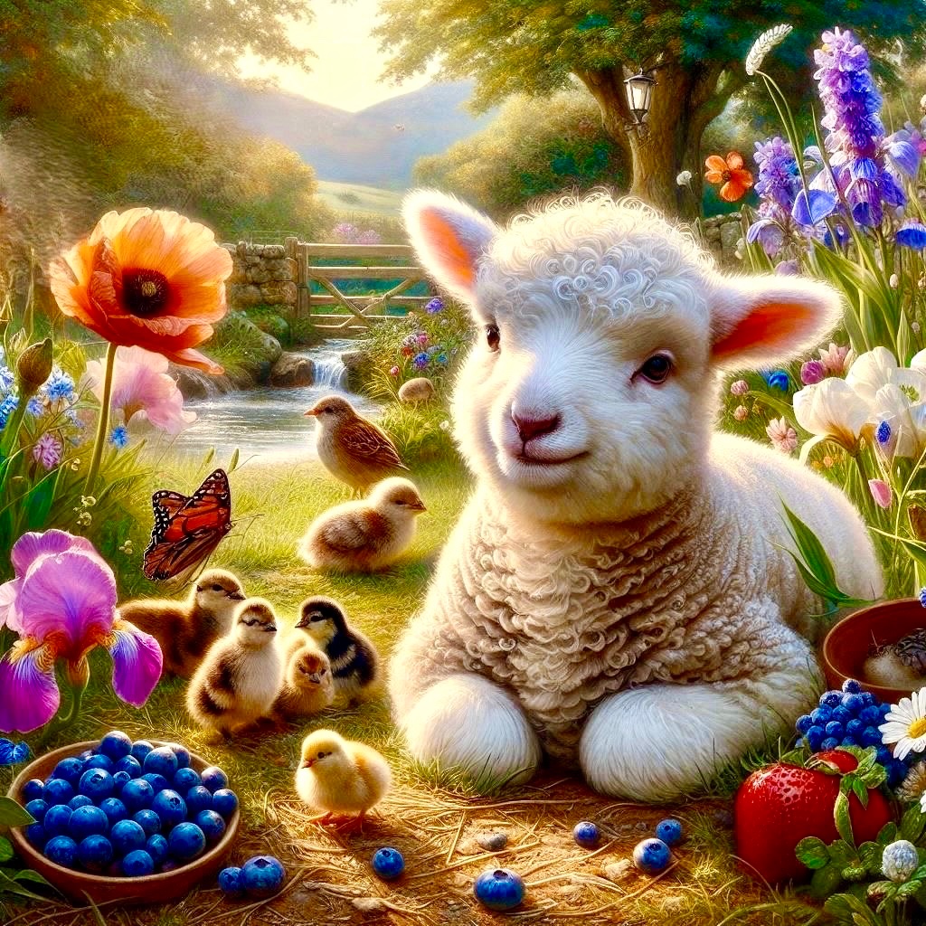 Solve Little lamb jigsaw puzzle online with 169 pieces