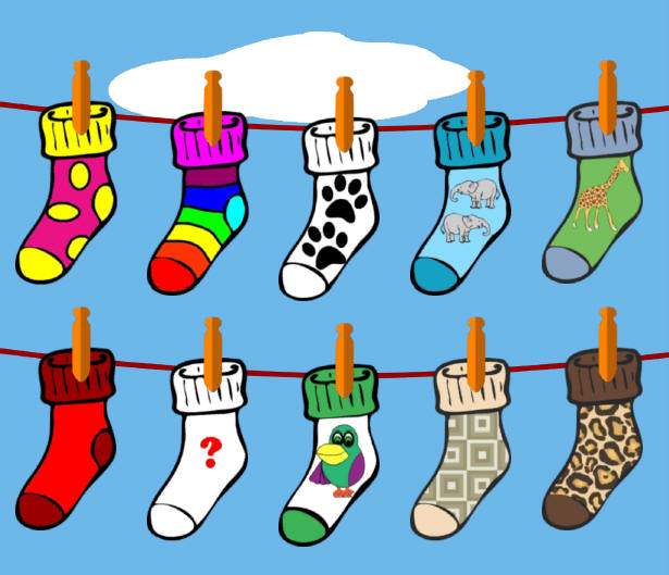 Solve Odd Winter Socks jigsaw puzzle online with 90 pieces