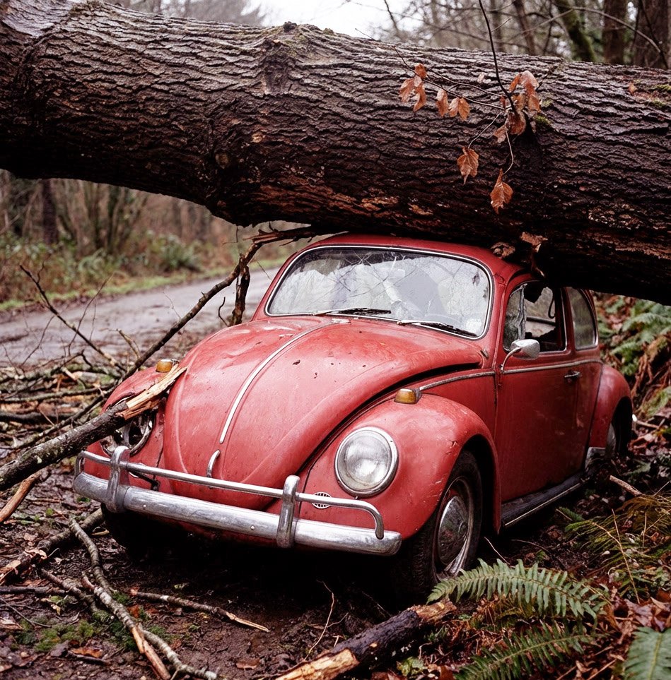Solve The indestructible 1960s VW Beetle with faded chrome accents, not ...