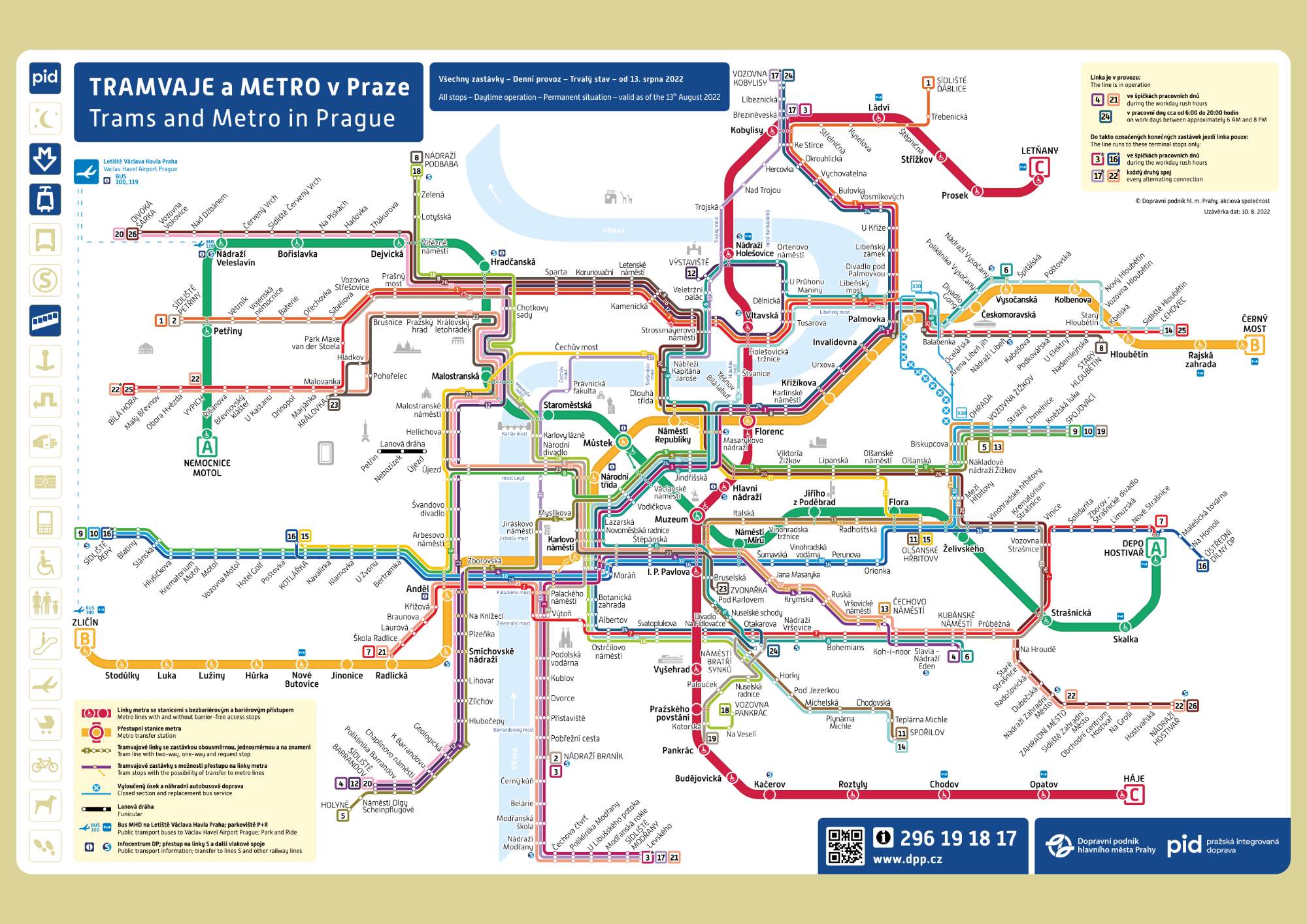 Solve Prague Tram and Metro Map jigsaw puzzle online with 600 pieces