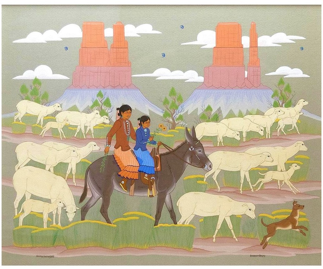 Solve Herding Sheep ~ Harrison Begay (Navajo) jigsaw puzzle online with ...