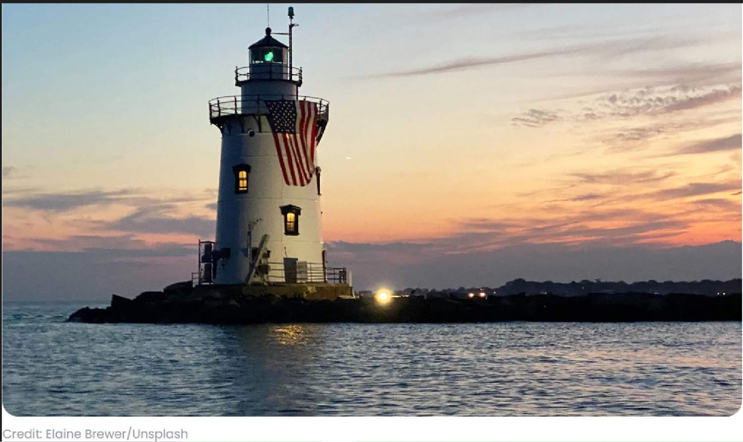 Jigsaw Puzzle | 60 pieces | LIGHTHOUSE-CONNECTICUT-FLAG | Jigidi