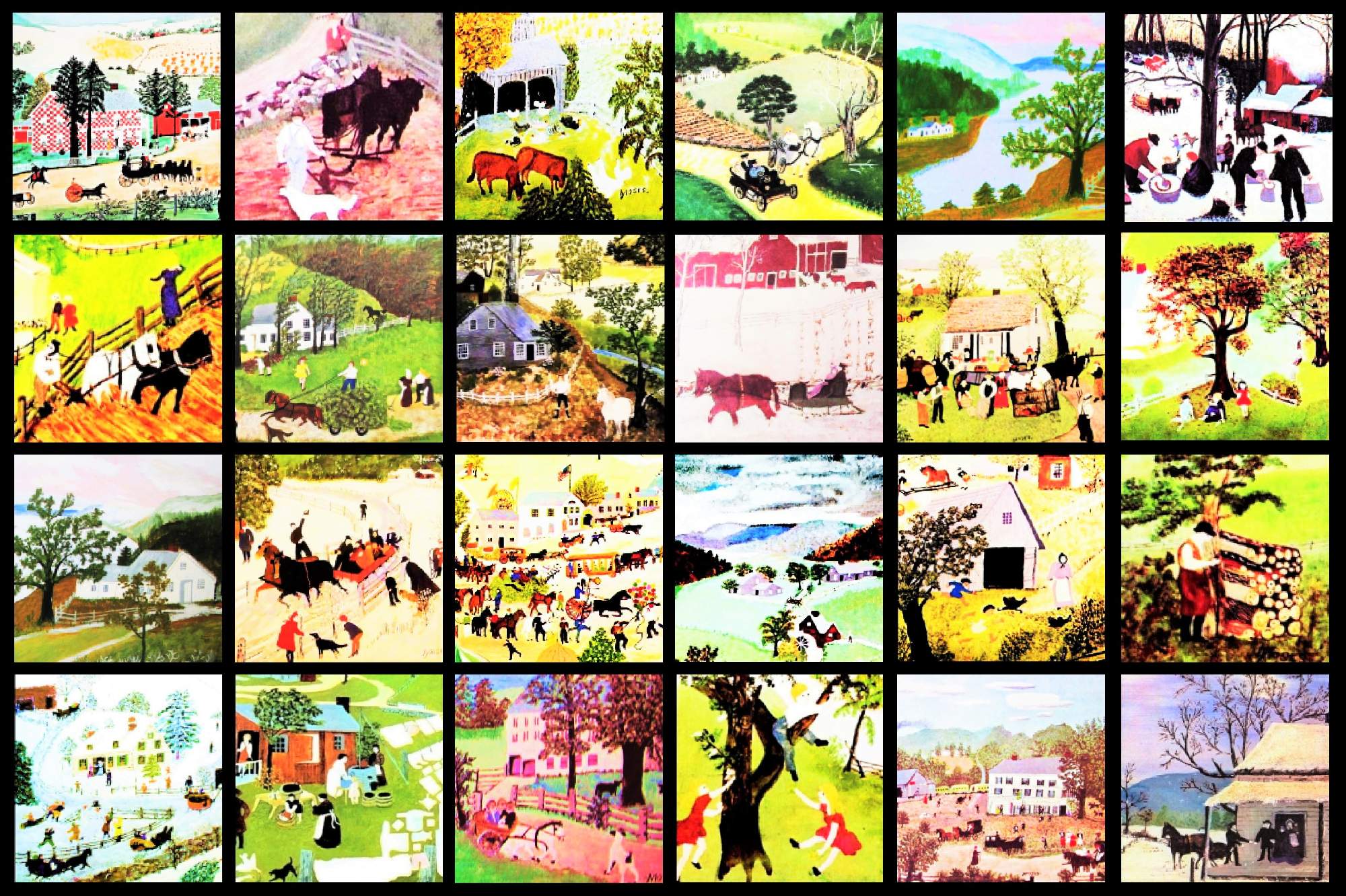 Solve GRANDMA MOSES jigsaw puzzle online with 345 pieces