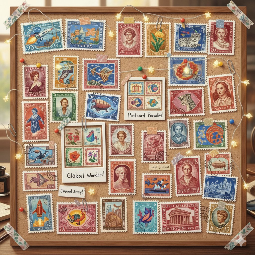 Solve [0116-2] Stamp Display jigsaw puzzle online with 121 pieces