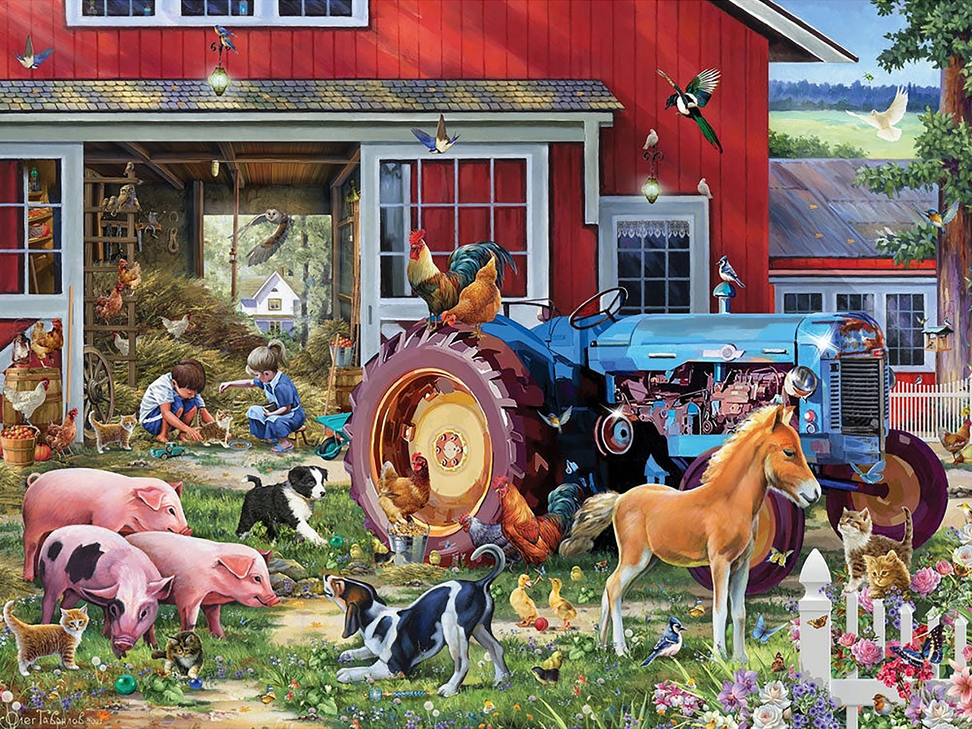 Solve Babies In The Barnyard jigsaw puzzle online with 352 pieces