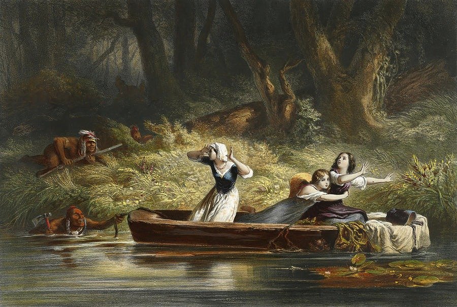 Solve Capture of Boone and Callaway Girls by the Indians jigsaw puzzle online with 126 pieces