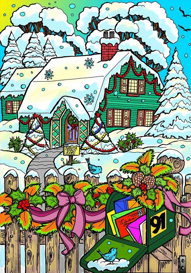 Solve A Snowy Day jigsaw puzzle online with 77 pieces
