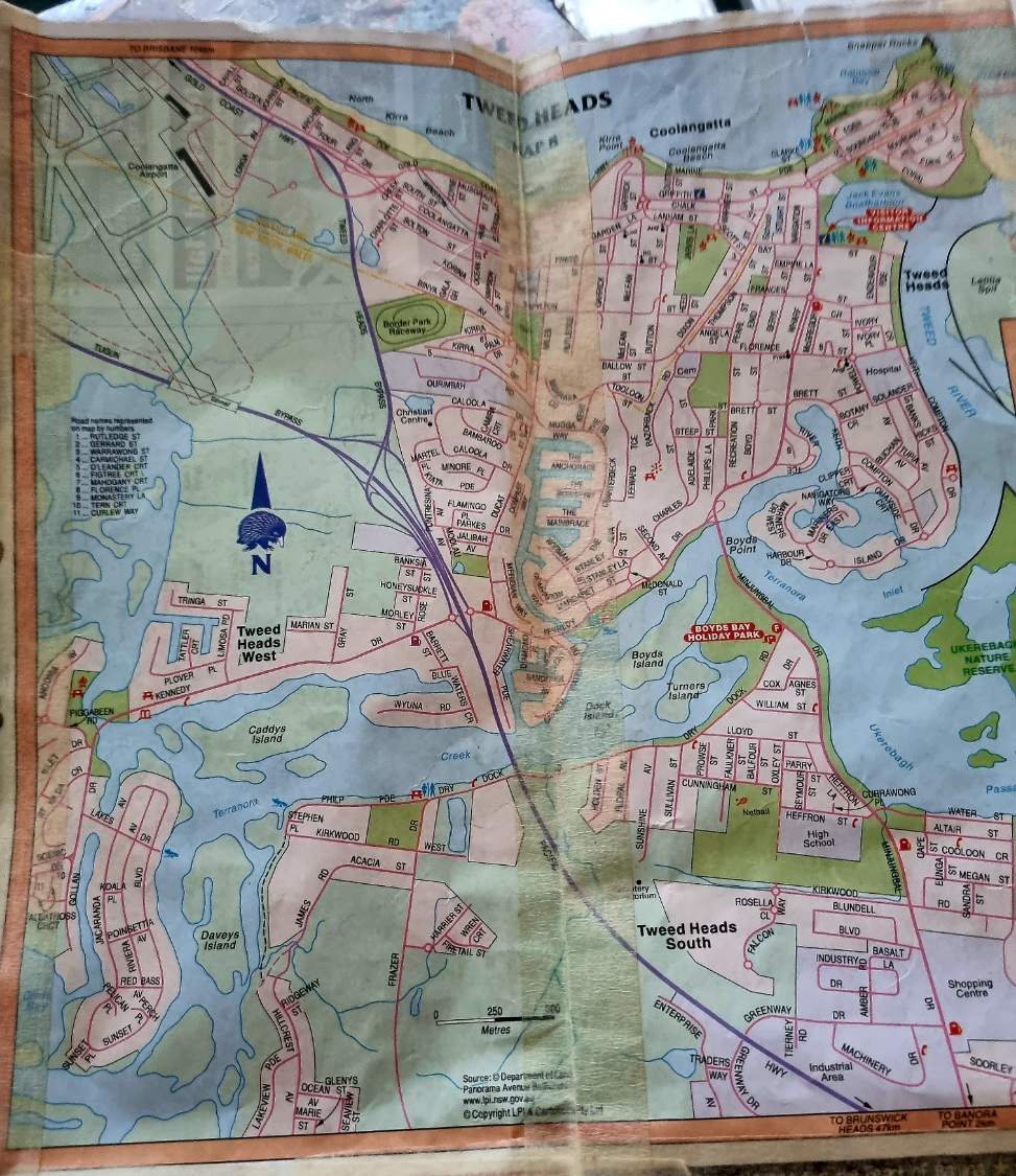 Solve Map of Tweed Heads jigsaw puzzle online with 30 pieces