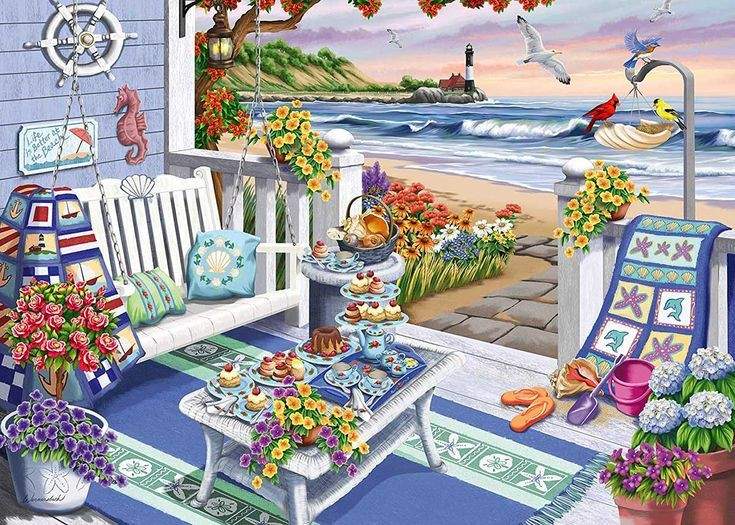 Solve Beach House jigsaw puzzle online with 70 pieces