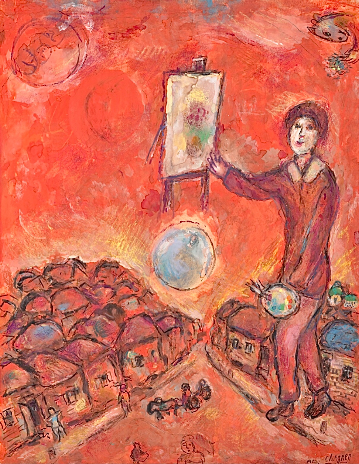 Jigsaw Puzzle | 80 pieces | Le Chevalet, 1975, Marc Chagall (1887-1985 ...
