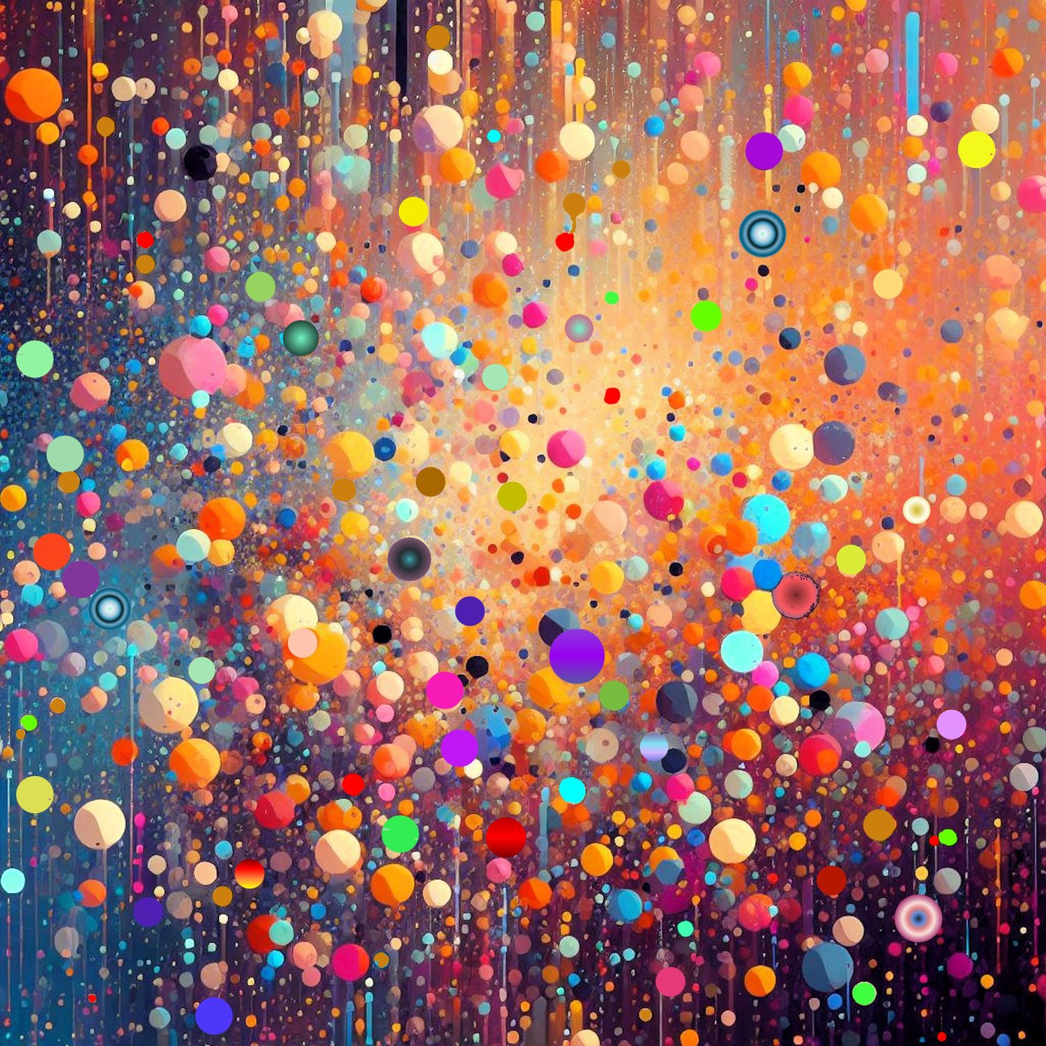 Solve FALLING DOTS jigsaw puzzle online with 100 pieces