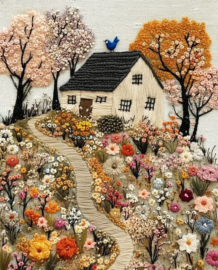 Solve Çiçekli Ev jigsaw puzzle online with 120 pieces