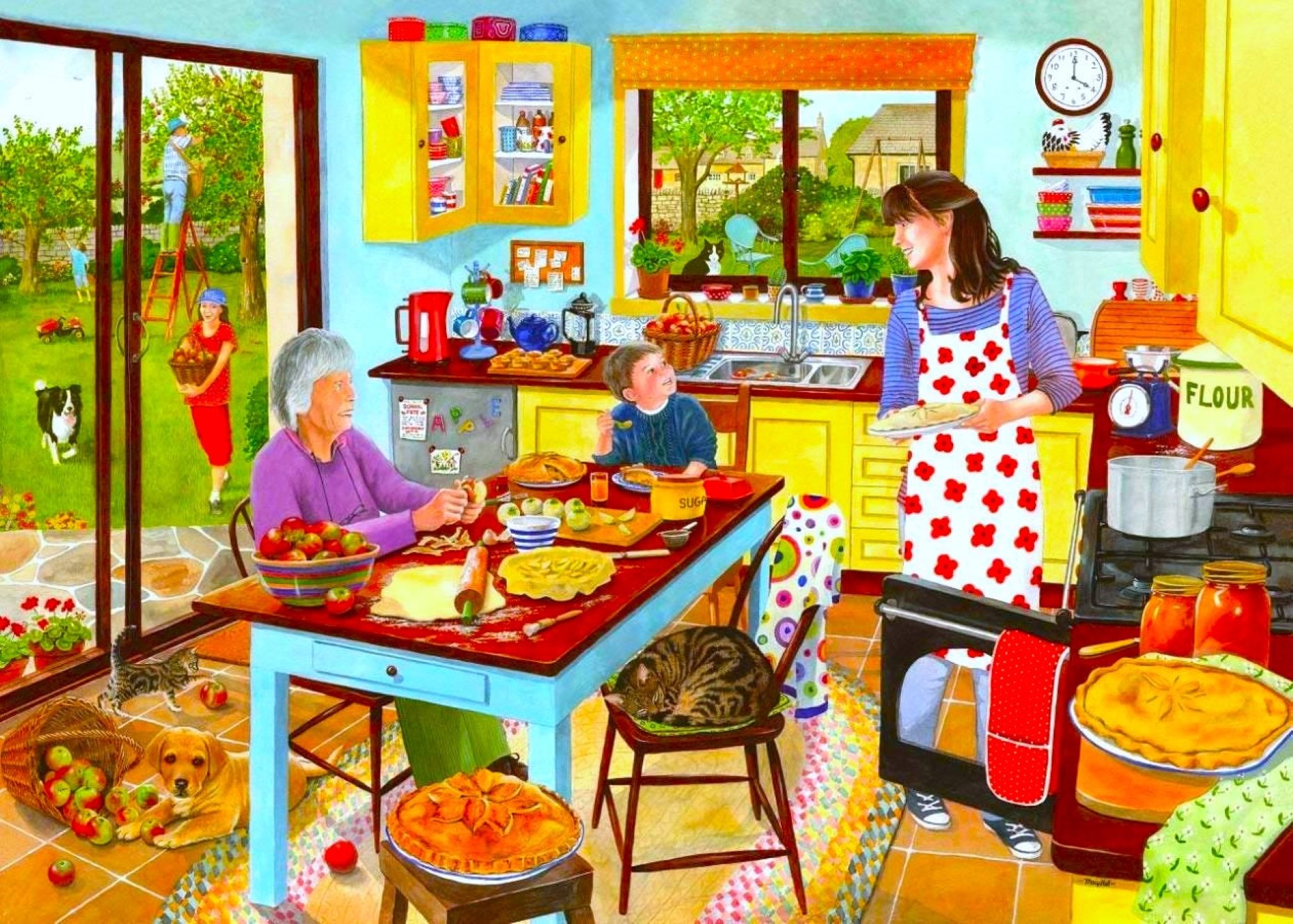 Solve Making Apple Pies jigsaw puzzle online with 140 pieces
