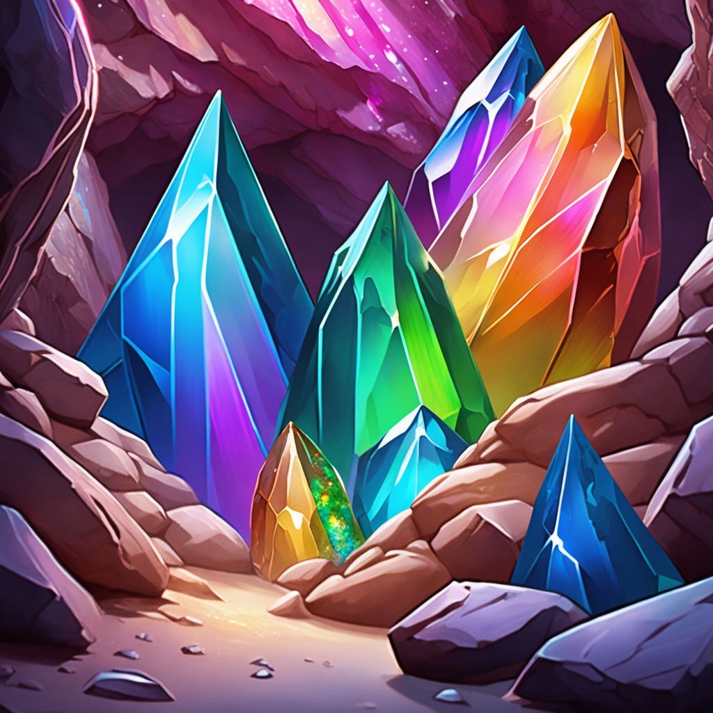 Solve A Cavern Hiding Crystals jigsaw puzzle online with 25 pieces