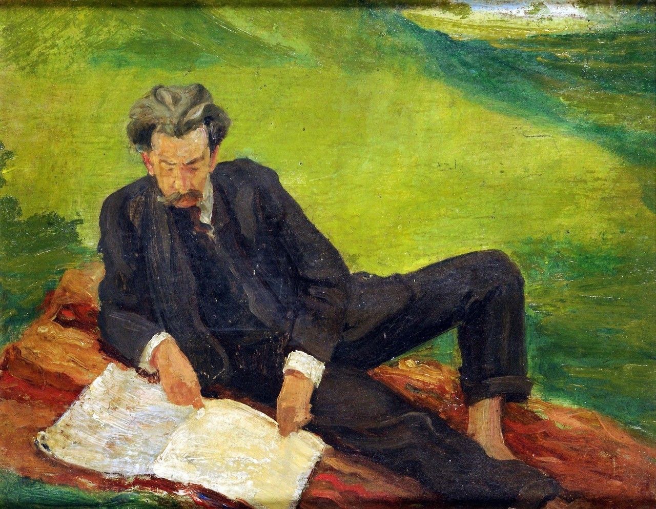 Solve Roderic O'Connor self Portrait jigsaw puzzle online with 130 pieces