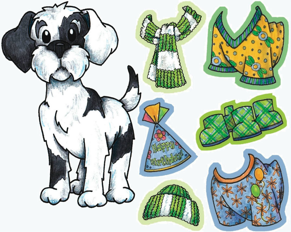 Solve Paper Doll Dog jigsaw puzzle online with 80 pieces