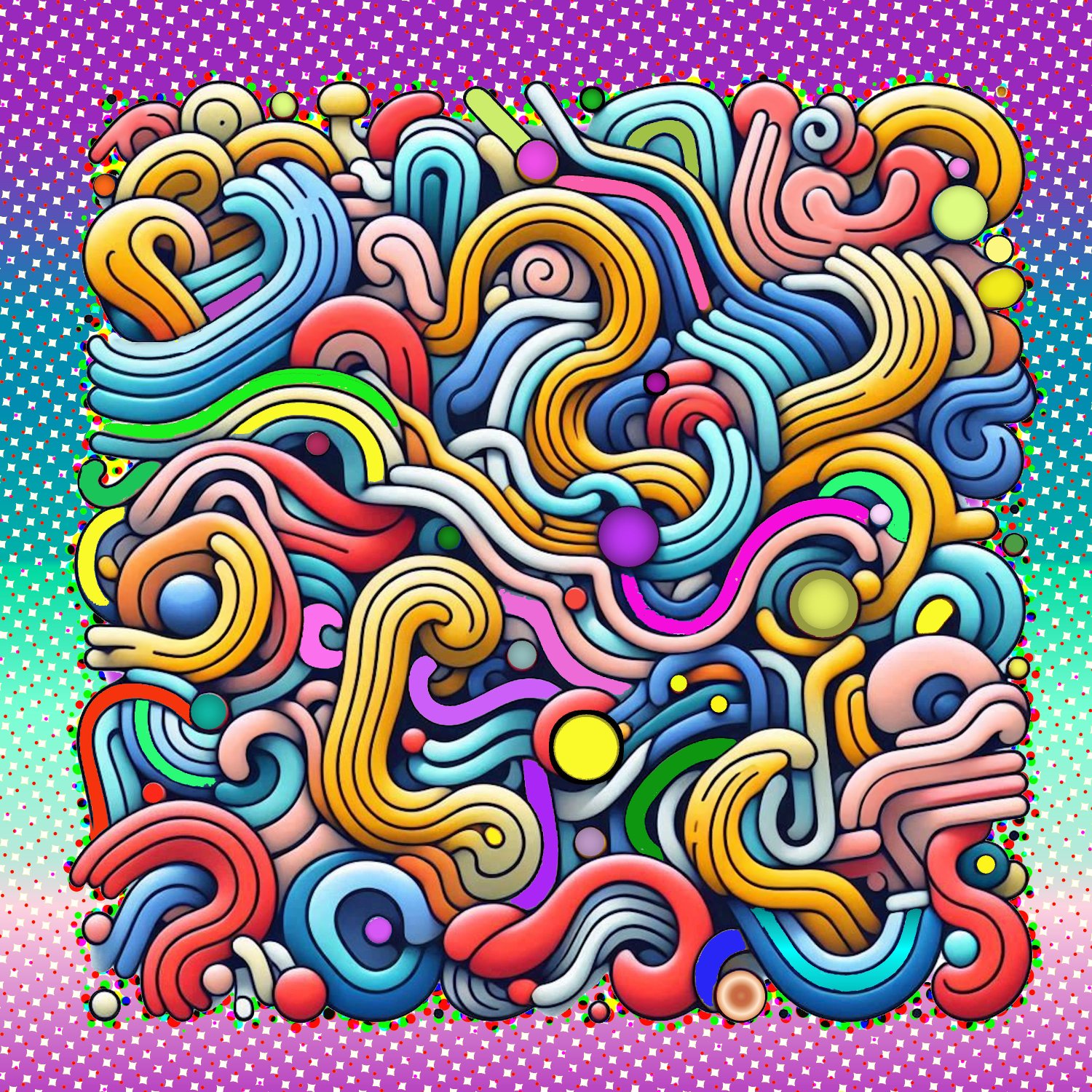 Solve WRIGGLY MESS jigsaw puzzle online with 600 pieces