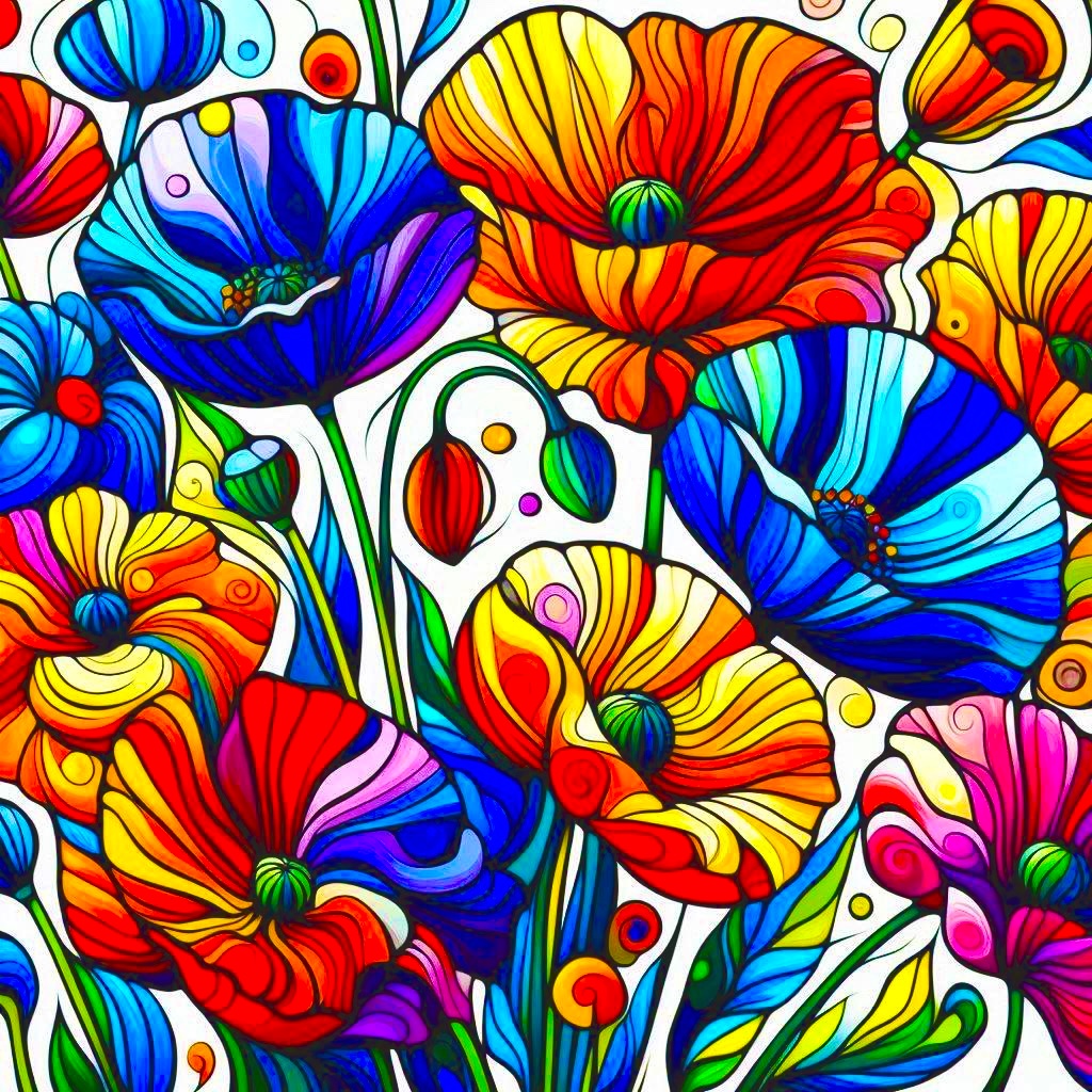 Solve More pops of color jigsaw puzzle online with 81 pieces