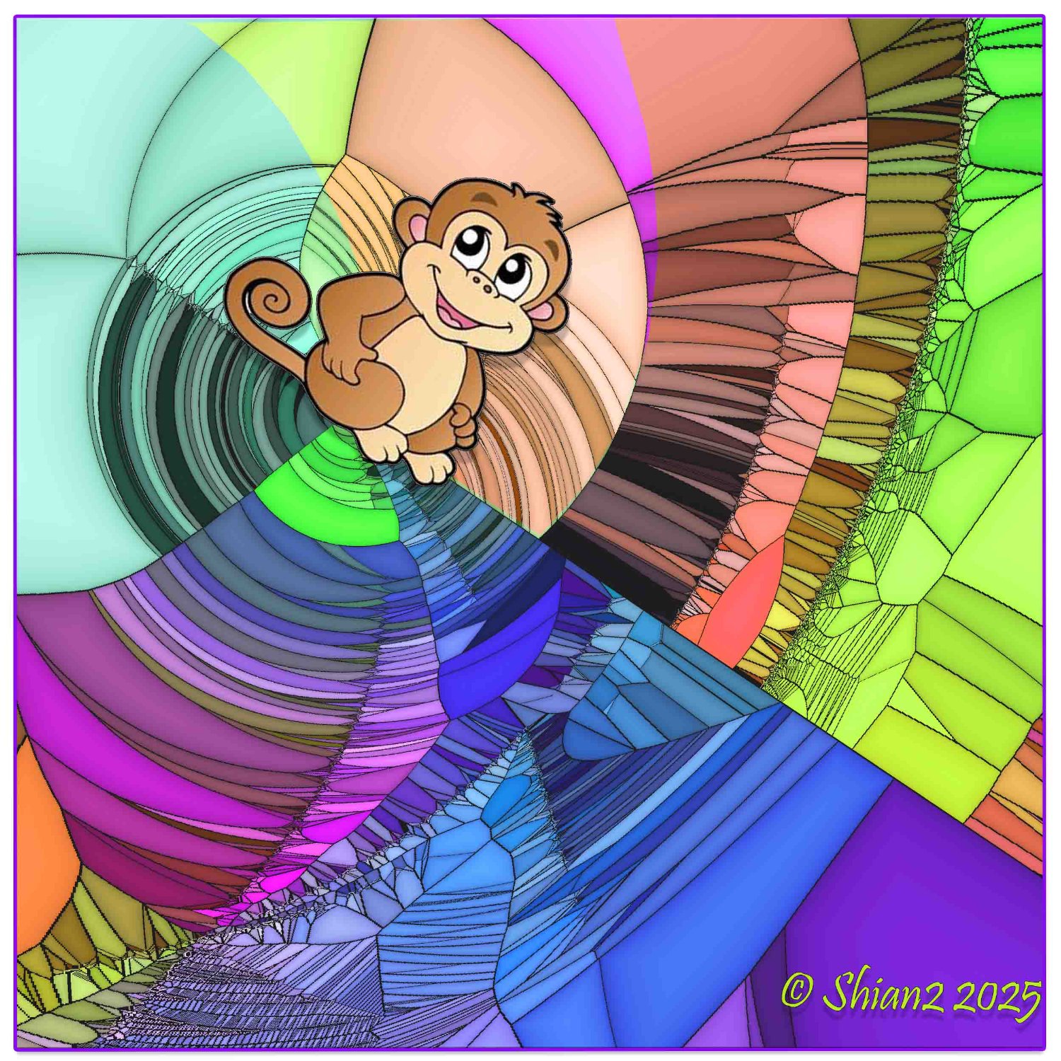 Solve Cheeky Monkey jigsaw puzzle online with 64 pieces