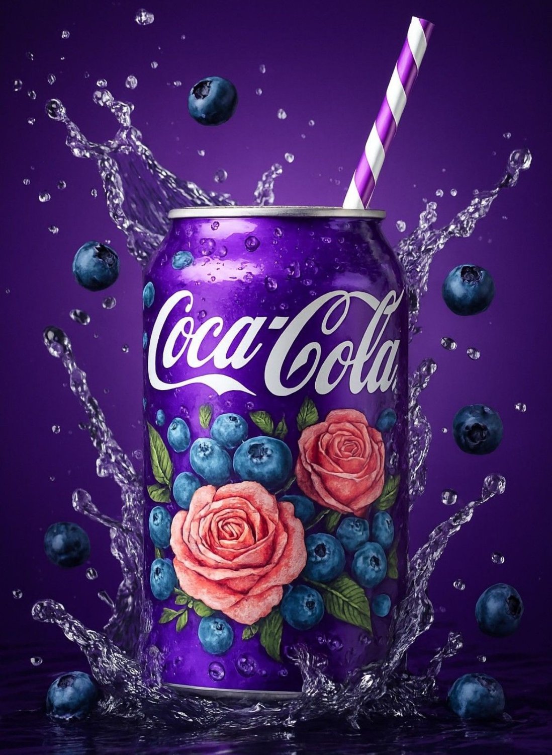 Solve Special blueberry Coca-Cola jigsaw puzzle online with 252 pieces