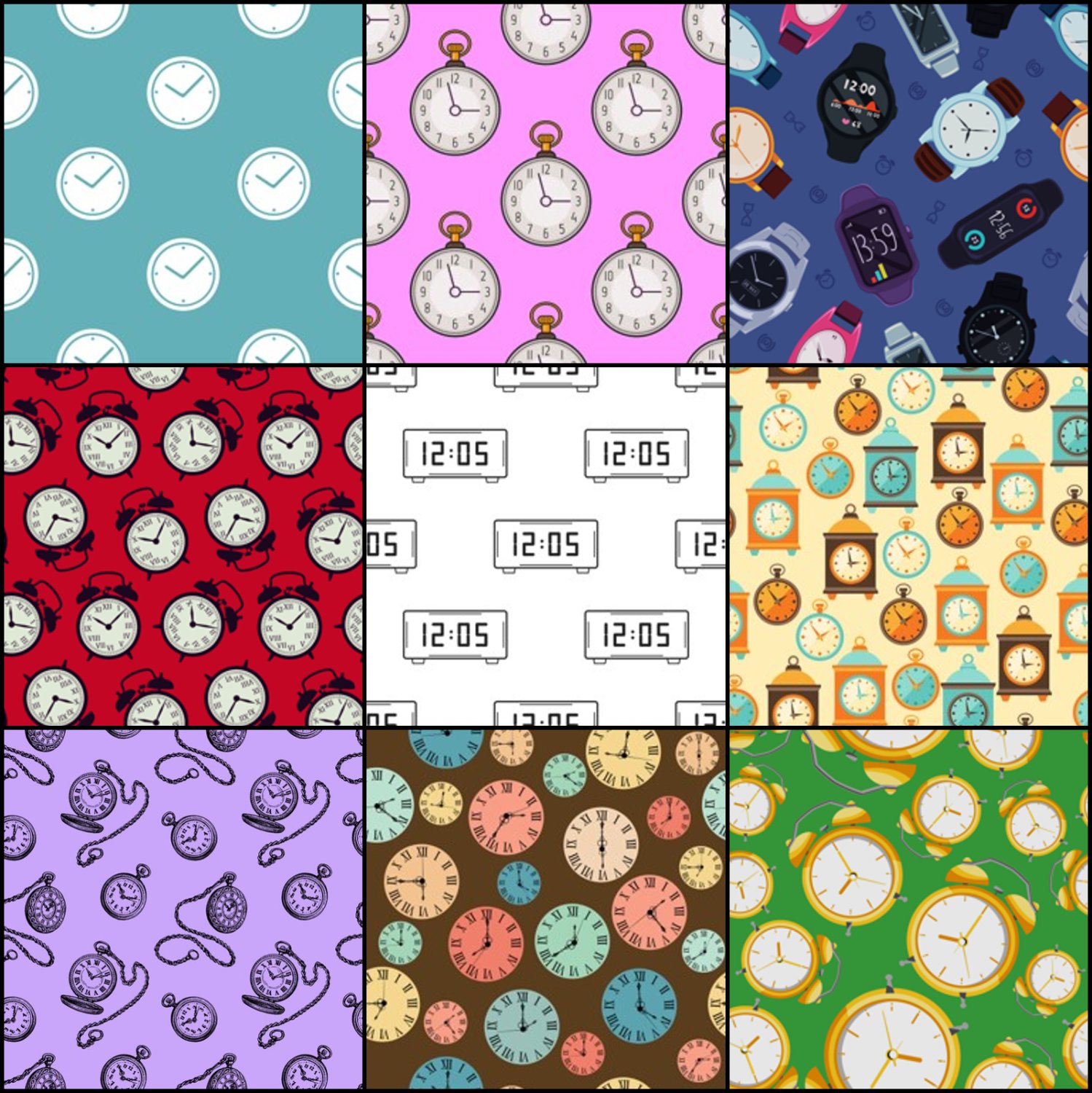 Solve Clock patterns 2 jigsaw puzzle online with 324 pieces