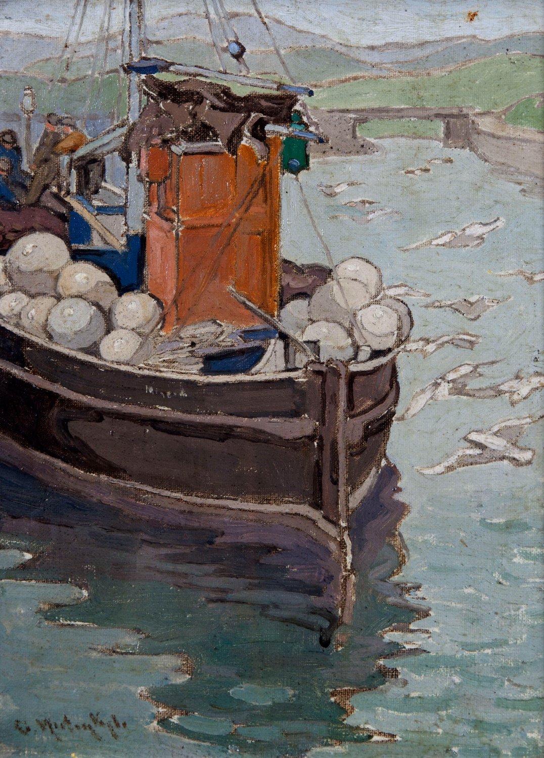 Solve Georgina Moutray Kyle - (Irish, 1865 - 1950) - Fishing Boat and ...