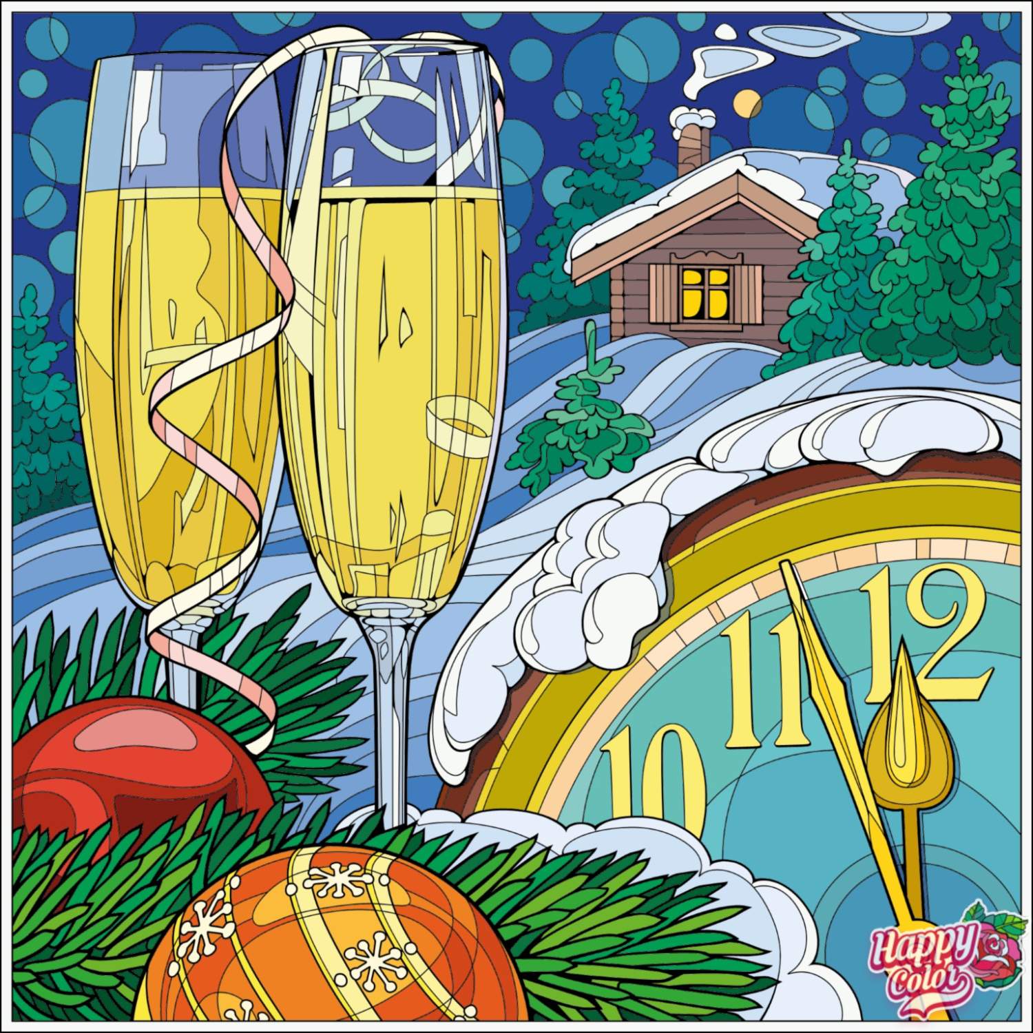 Solve Happy new year! jigsaw puzzle online with 225 pieces