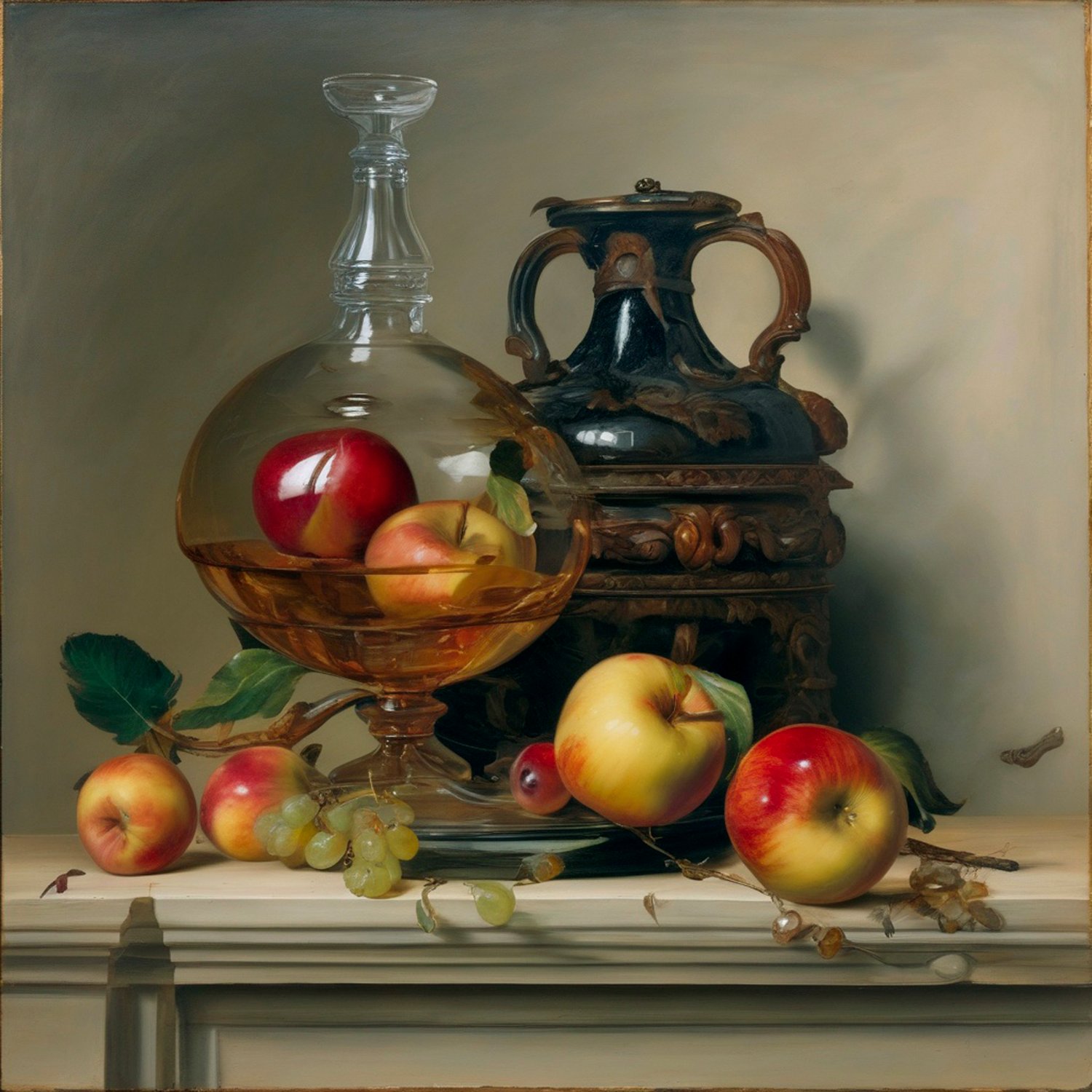 Solve Still life apple-cider theme jigsaw puzzle online with 144 pieces
