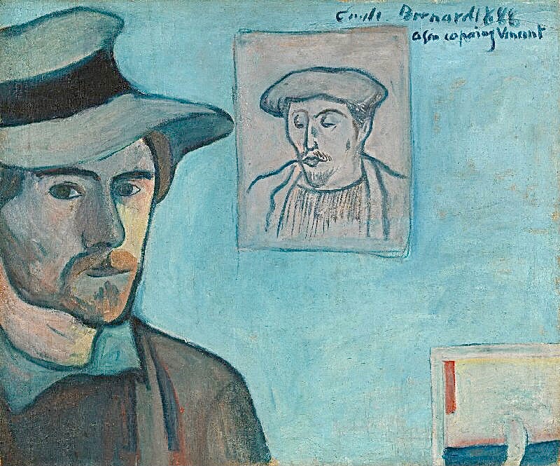 Solve Self-Portrait with portrait of Gauguin, 1888, Emile Bernard (1868 ...
