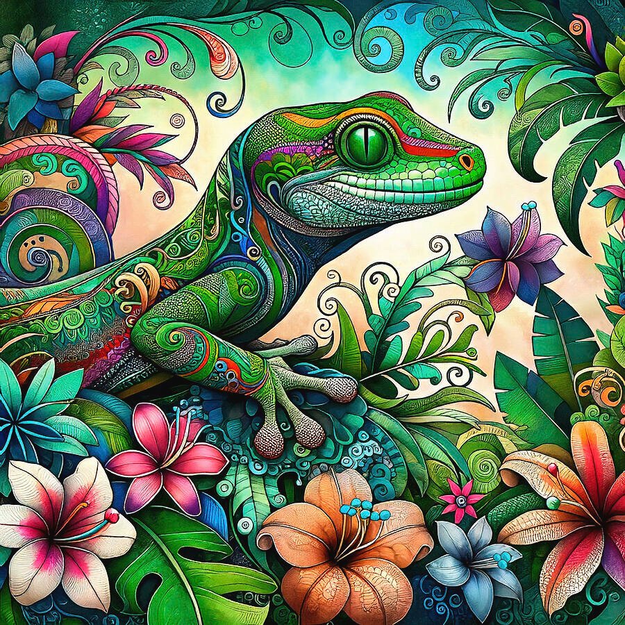 Solve Garden-Gecko jigsaw puzzle online with 240 pieces