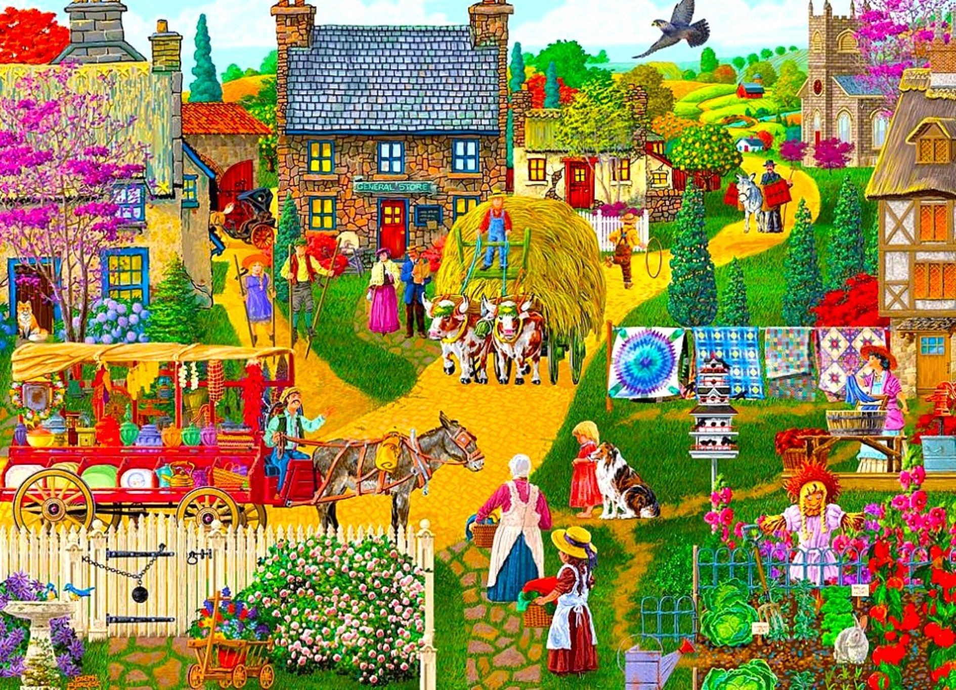 Solve Village Life jigsaw puzzle online with 588 pieces