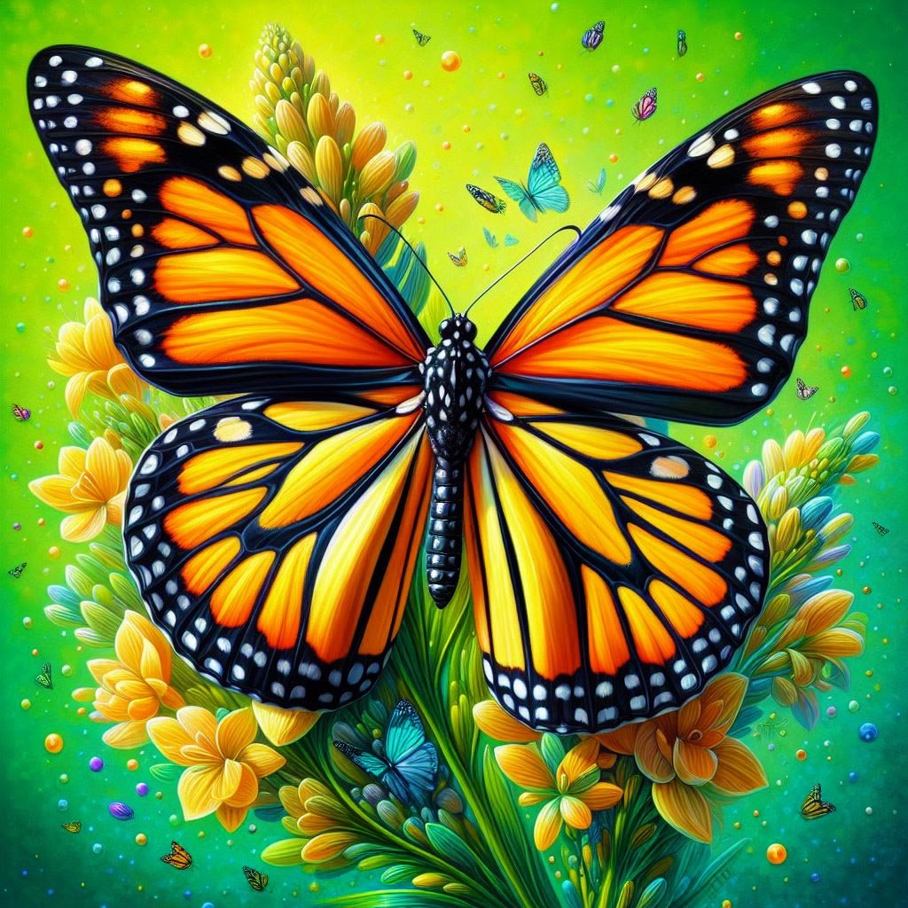 Solve bright & colorful monarch butterfly jigsaw puzzle online with 49 ...