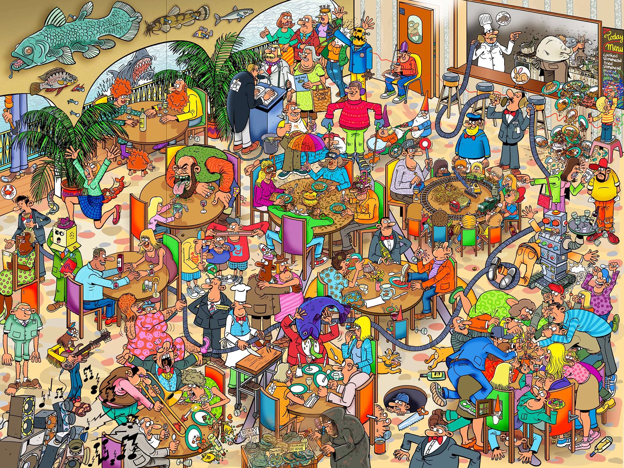 Solve Restaurant Scene jigsaw puzzle online with 352 pieces