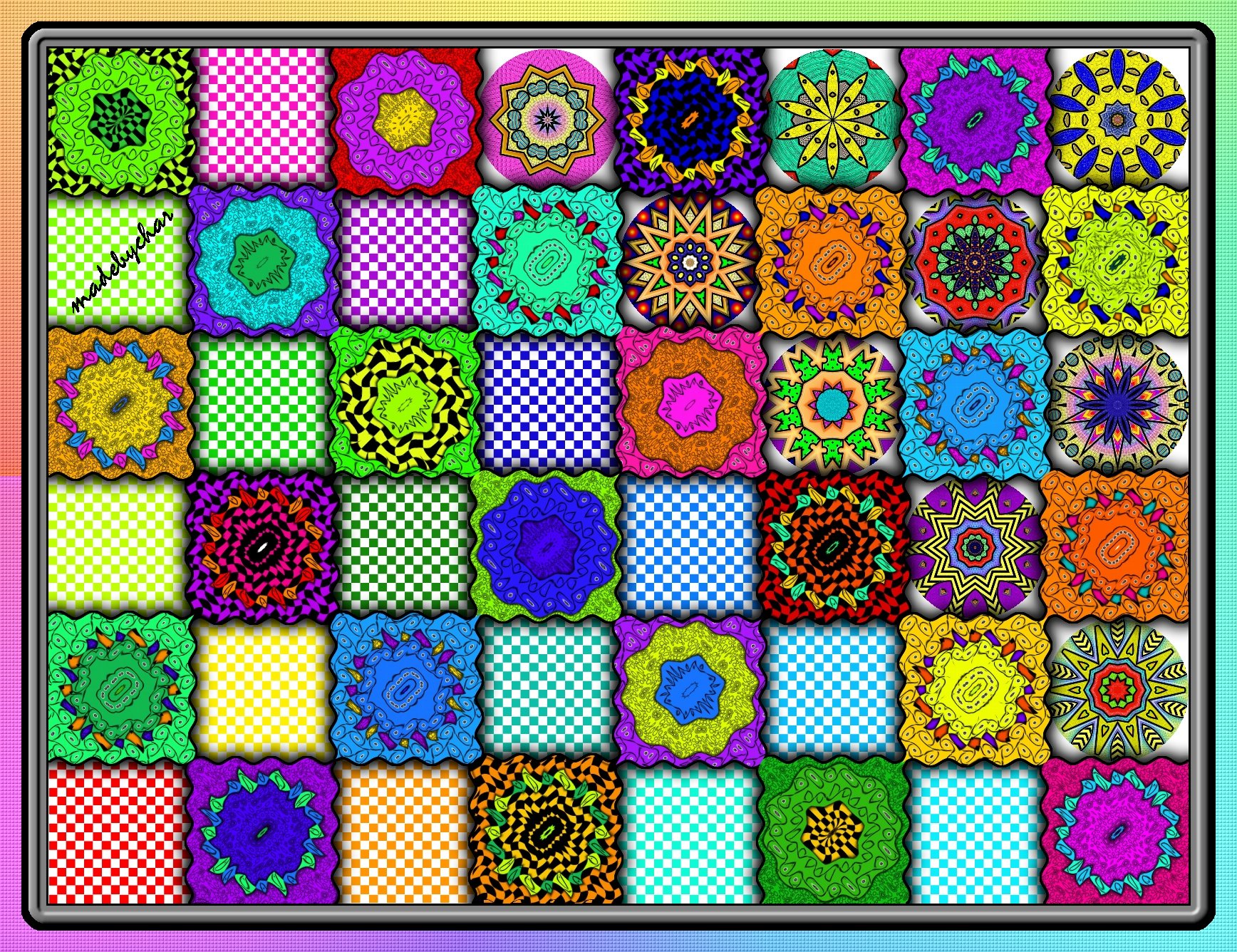 Solve Wiggly Pixels... jigsaw puzzle online with 192 pieces