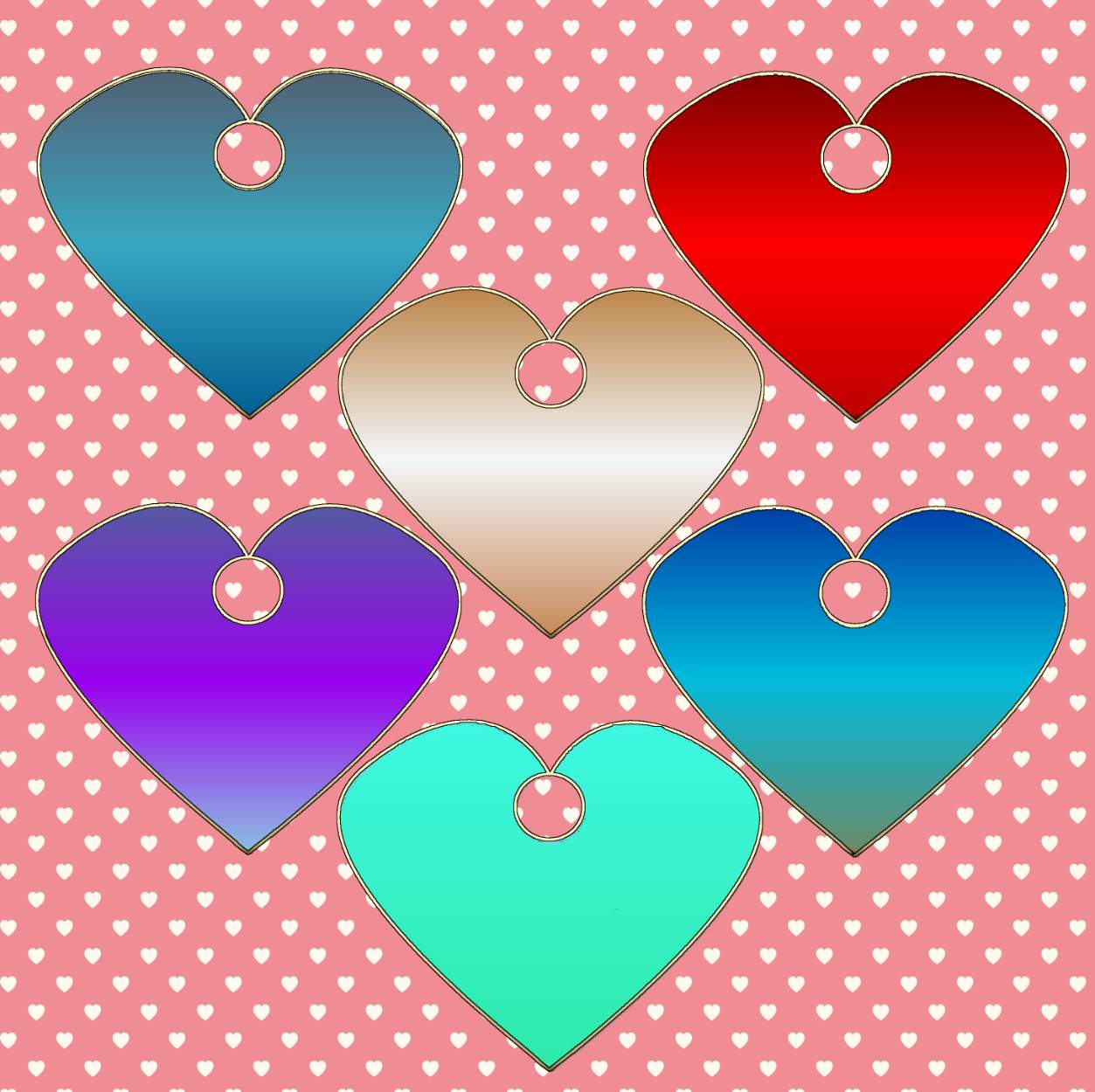 Solve HEARTS jigsaw puzzle online with 100 pieces