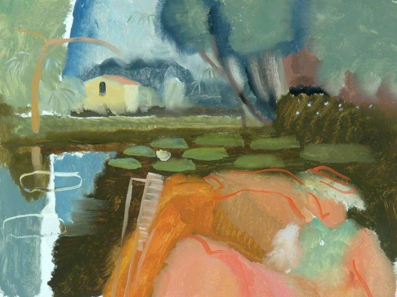 Solve Ivon Hitchens, River Scene at Holbrook and Molly in a Boat, 1938 ...