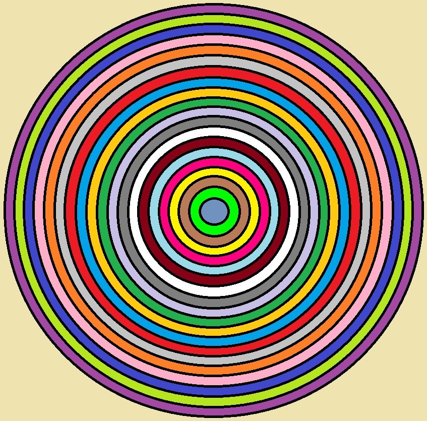 Solve Wobblybear Creations 1362 - (now FREE to own) concentric circles (*Pick the puzzle size ...