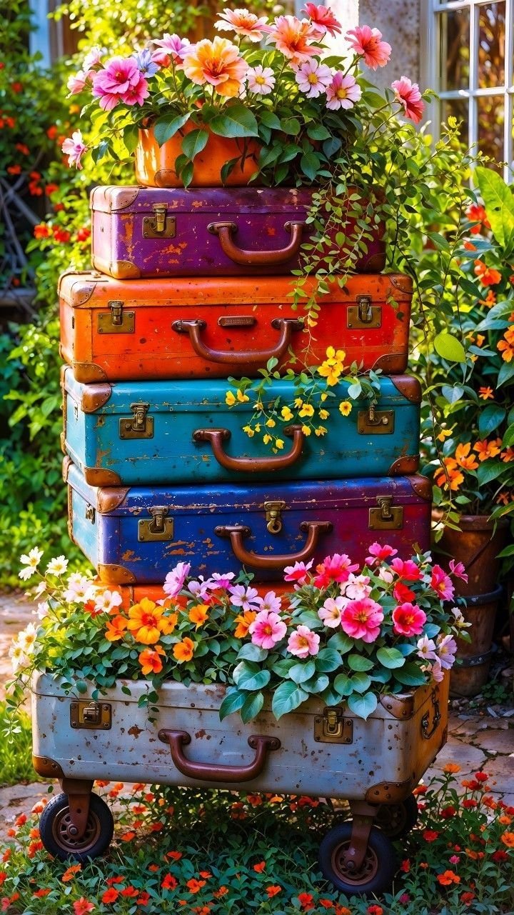 Solve Vintage Luggage (1,985) jigsaw puzzle online with 84 pieces