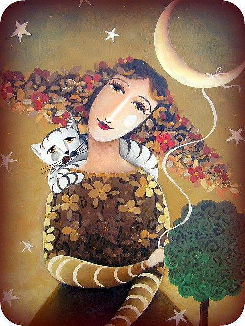 Solve Madu Lopes Artwork - 'Brumas' jigsaw puzzle online with 80 pieces