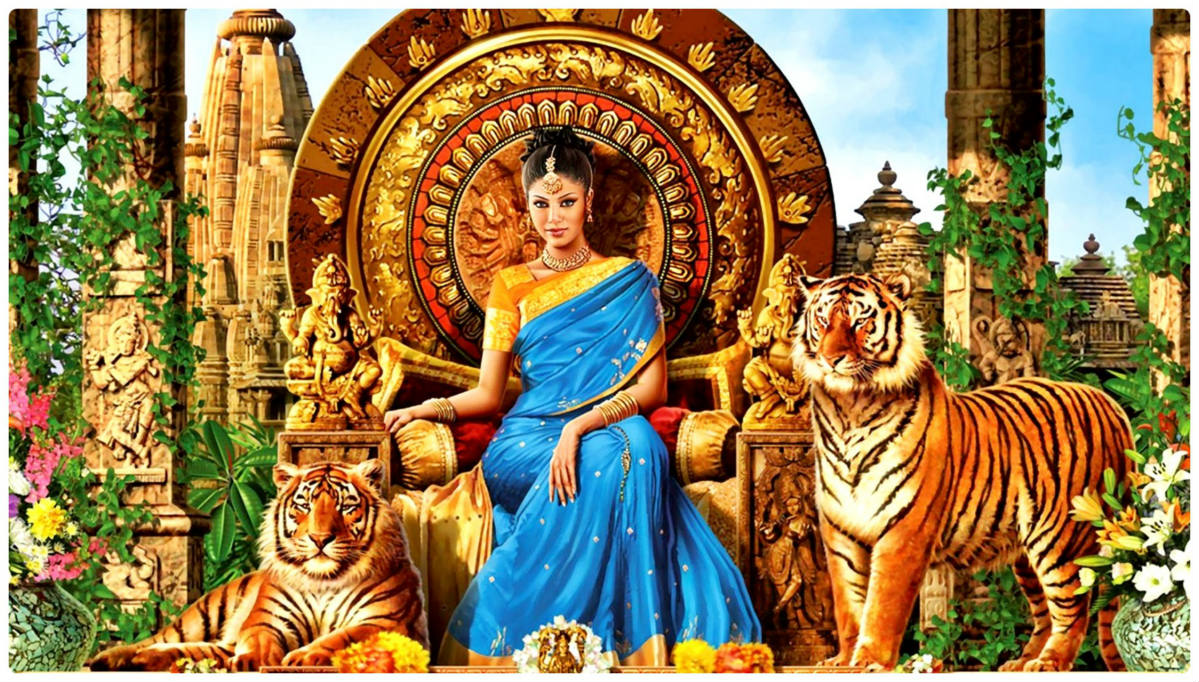Solve Tiger Mistress (smaller size) jigsaw puzzle online with 66 pieces
