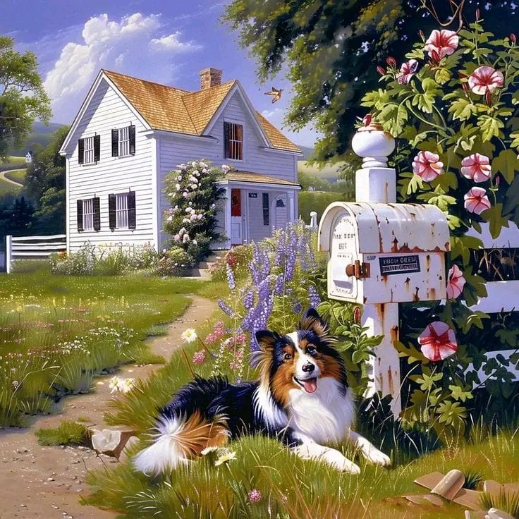 Solve Waiting for the Mail jigsaw puzzle online with 64 pieces