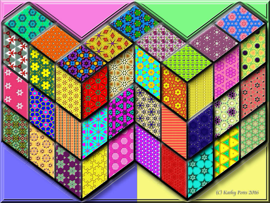 Solve Wall Of Colored Tiles jigsaw puzzle online with 20 pieces