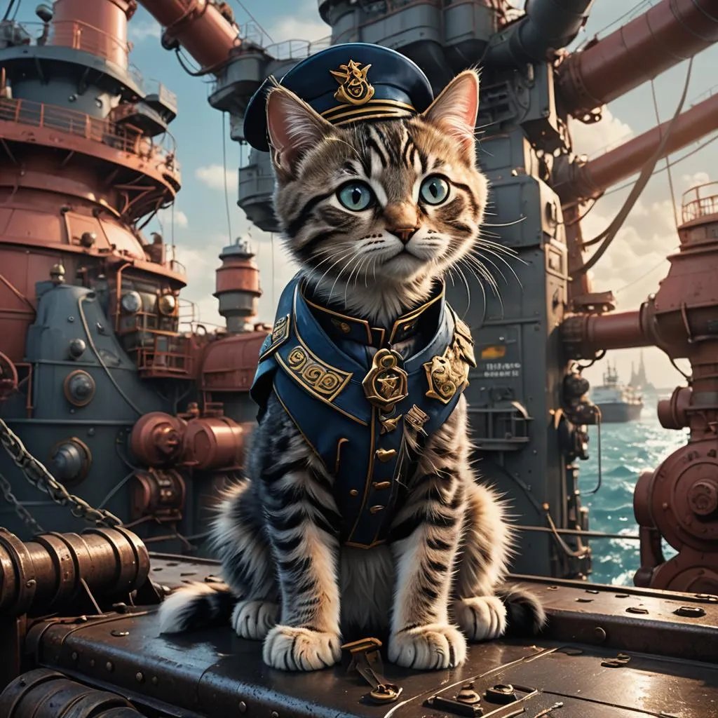 Solve Captain Cat jigsaw puzzle online with 100 pieces