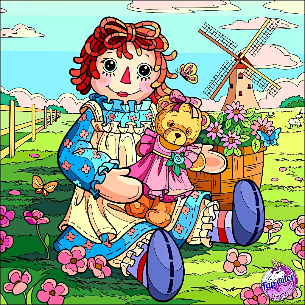 Solve 1 Tap Color jigsaw puzzle online with 64 pieces