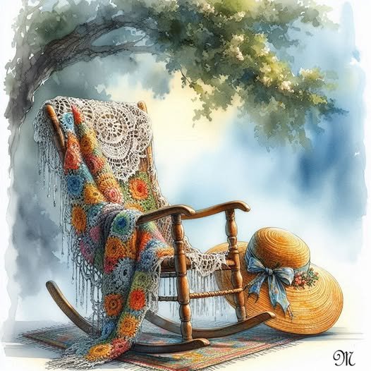 Solve Rocking Chair under Tree jigsaw puzzle online with 64 pieces